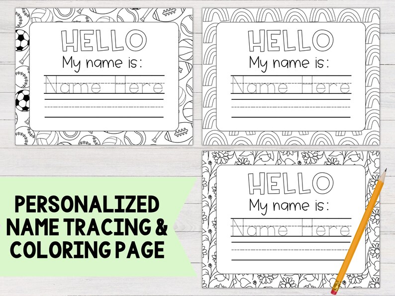Custom Name Tracing Worksheet Coloring Page, Tracing Worksheet ...