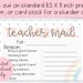 Printable Teacher Mail Pastel Rainbow Back to School - Etsy