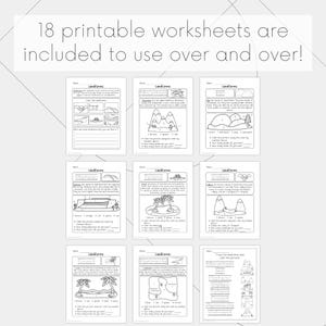 Landforms Worksheets for First Grade | Printable Landform Worksheet ...