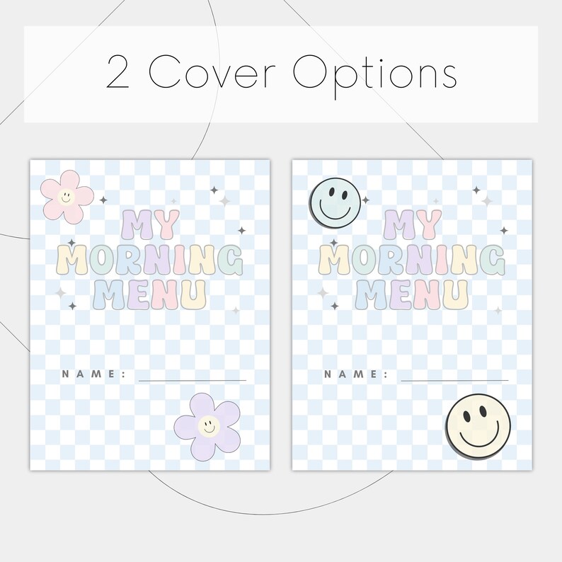 Pastel Checkered Morning Menu, Printable Morning Menu for Preschool ...