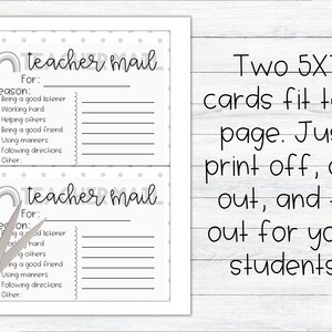 Printable Teacher Mail | Black and White Teacher Mail, Grayscale, Back ...