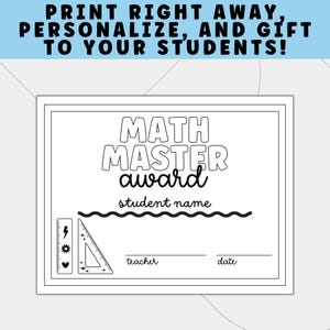 Black and White End of the Year Award Certificates for Students ...