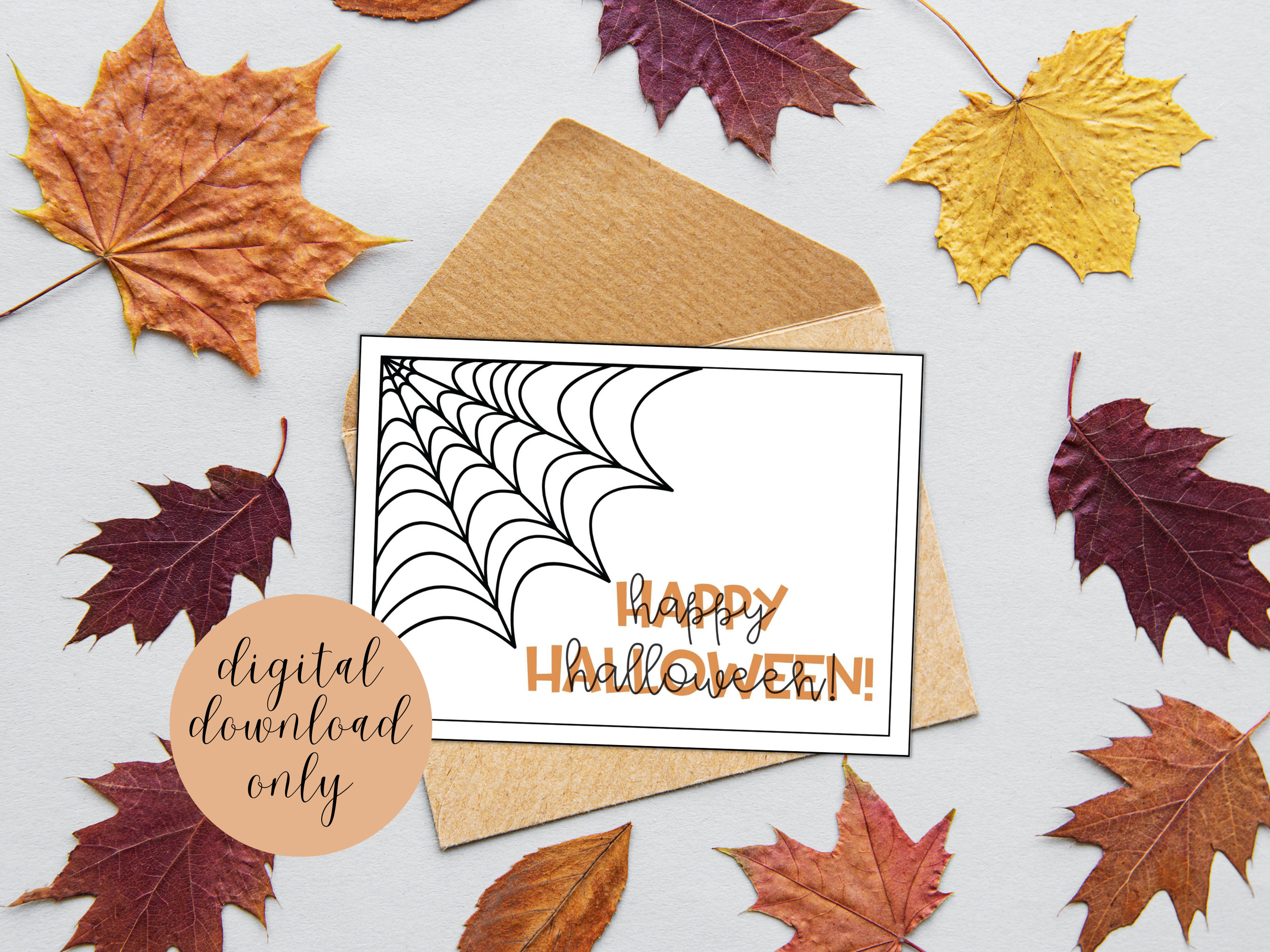 Halloween Postcards Printable Halloween Cards Halloween - Etsy
