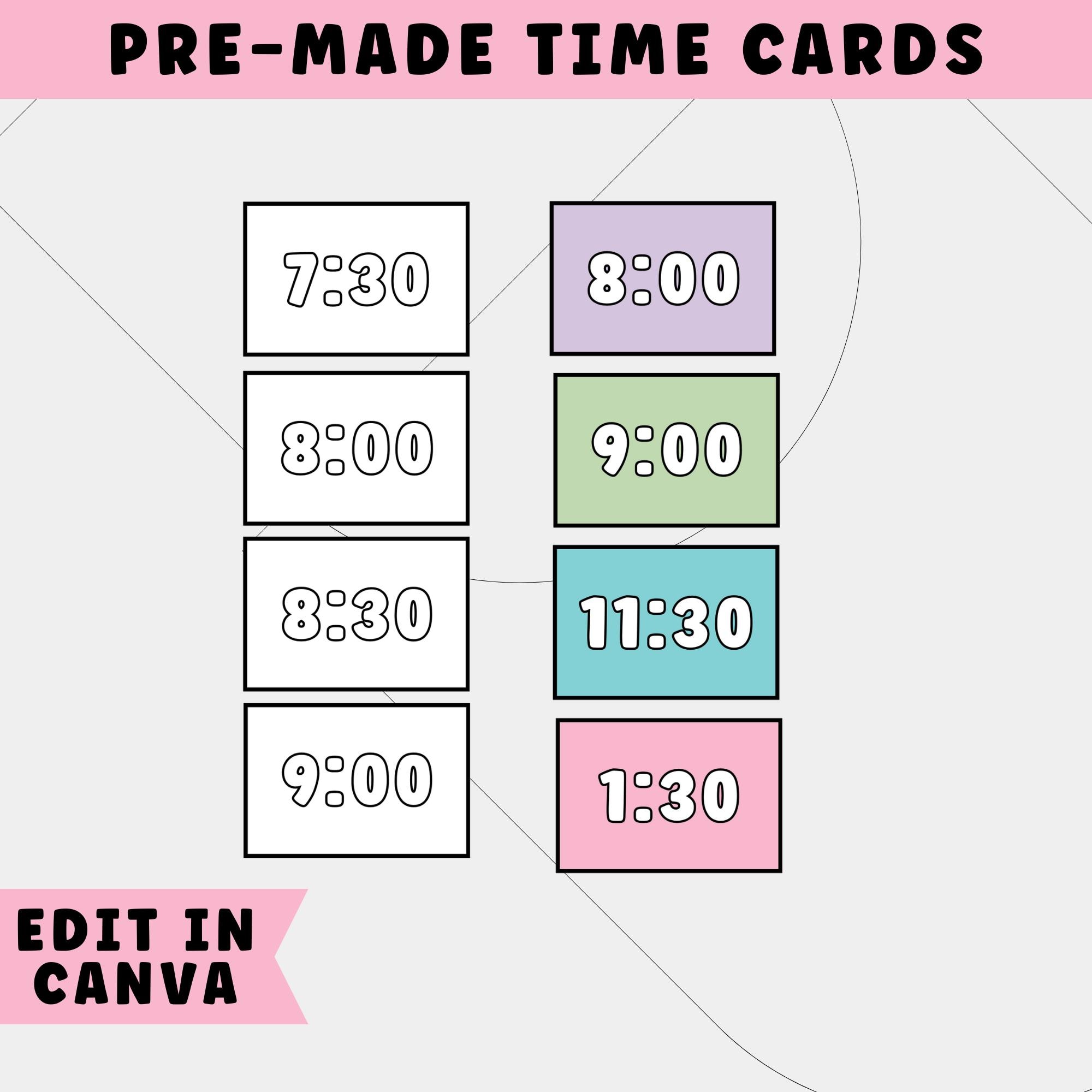 Printable & Editable Classroom Schedule, Pastel Rainbow Classroom Decor ...