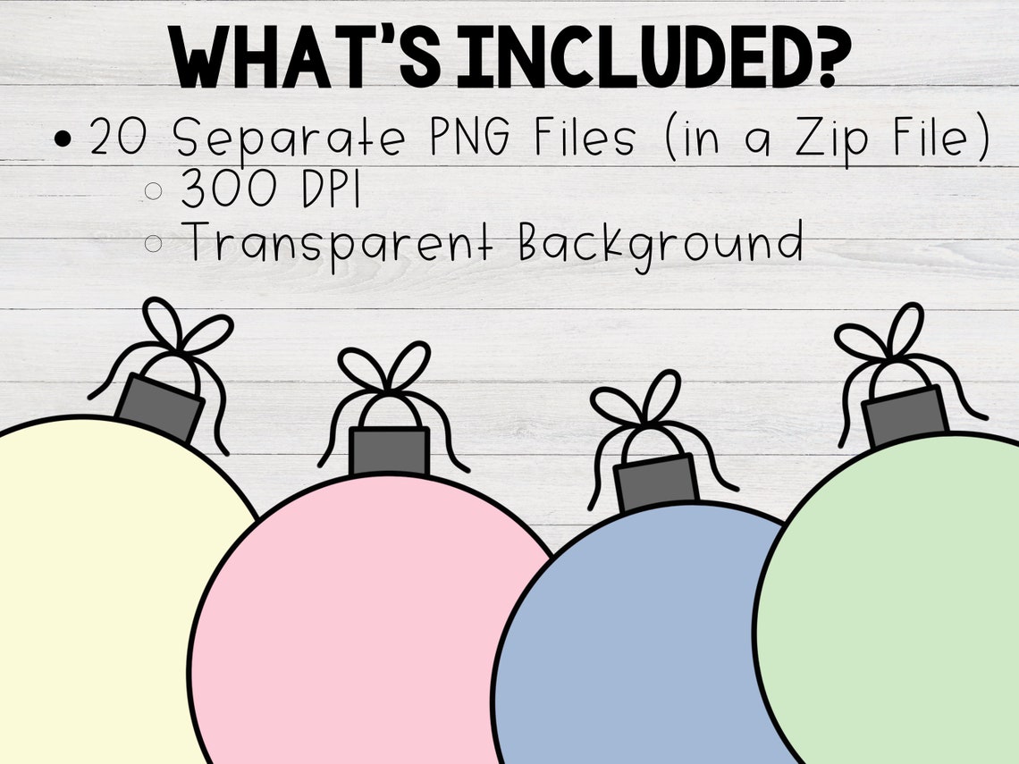 Christmas Ornament Clipart Pastel Rainbow Christmas - Etsy