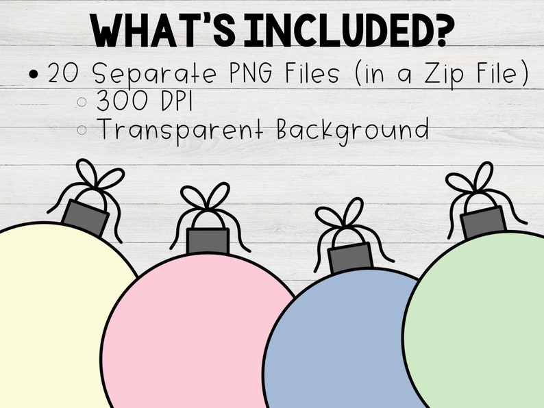 Christmas Ornament Clipart Pastel Rainbow Christmas - Etsy