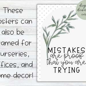 Modern Greenery Motivational Posters | Classroom Decor, Classroom ...