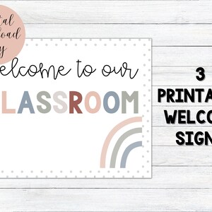 Welcome to Our Classroom Sign | Boho Rainbow Classroom Decor, Back to ...