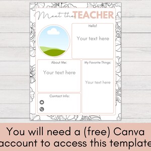 Floral Meet the Teacher Template | Back to School, Teacher Template ...