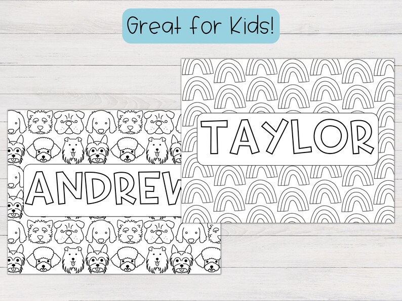 Personalized Coloring Page Custom Coloring Pages Name - Etsy