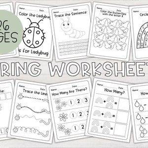 Four Seasons Worksheet Bundle for Preschool and Kindergarten ...