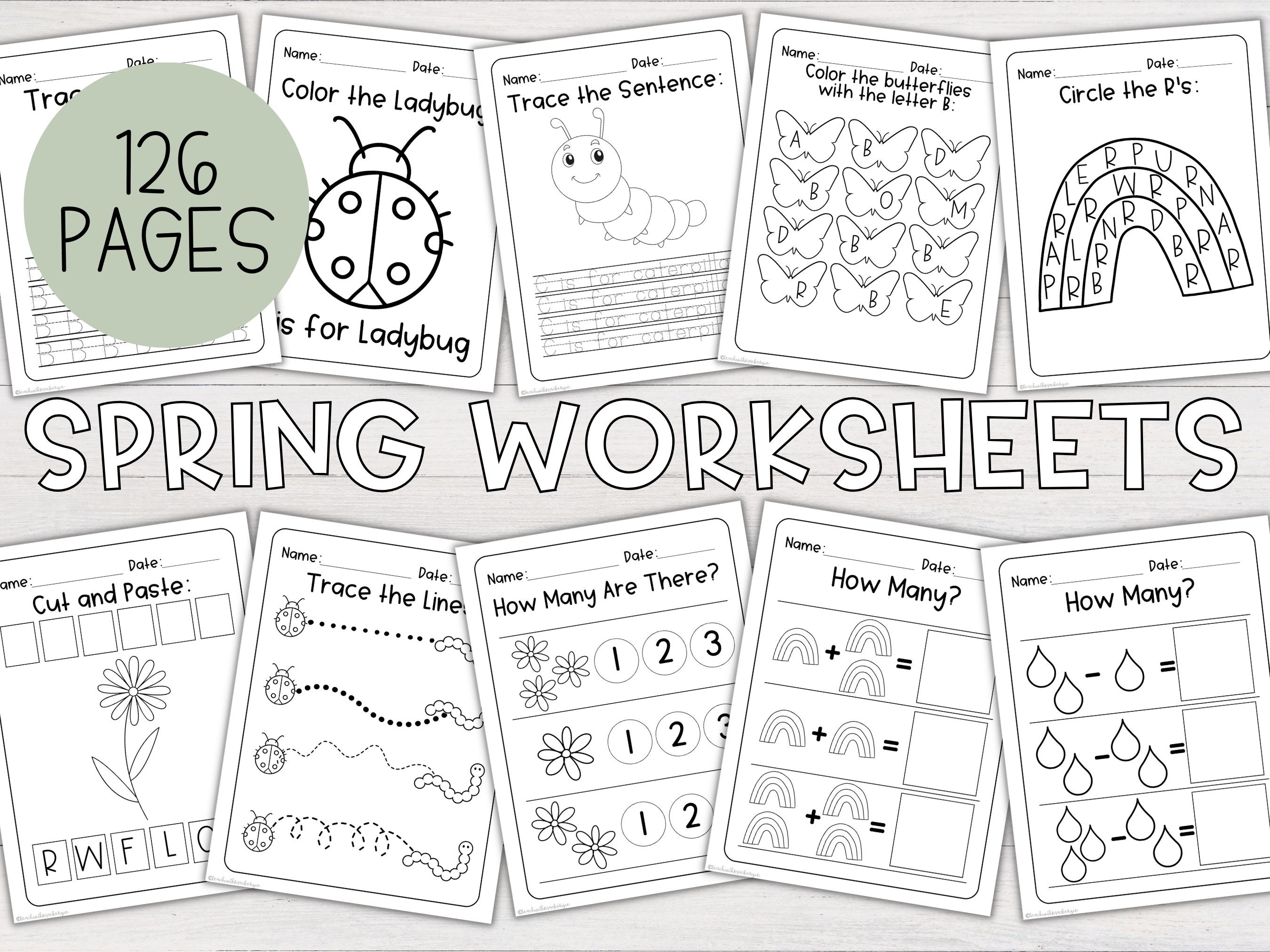 Four Seasons Worksheet Bundle for Preschool and Kindergarten Preschool ...