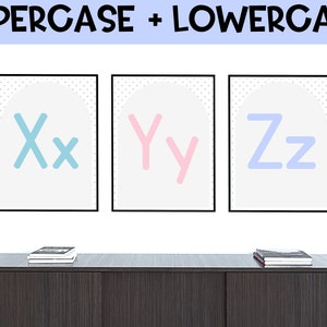 Pastel Rainbow Alphabet Posters | Printable Wall Art, Nursery Wall Art ...