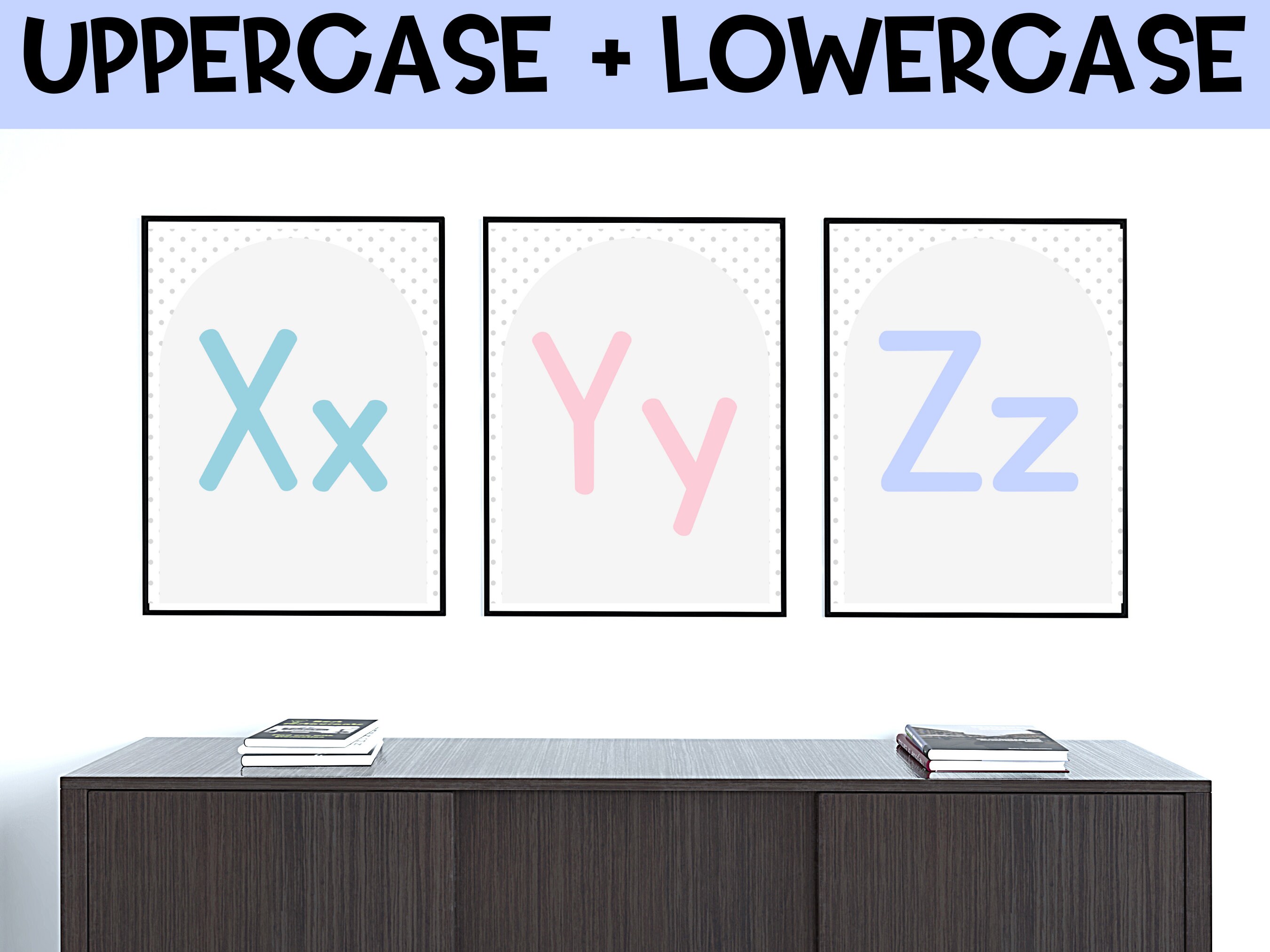 Pastel Rainbow Alphabet Posters Printable Wall Art Nursery - Etsy