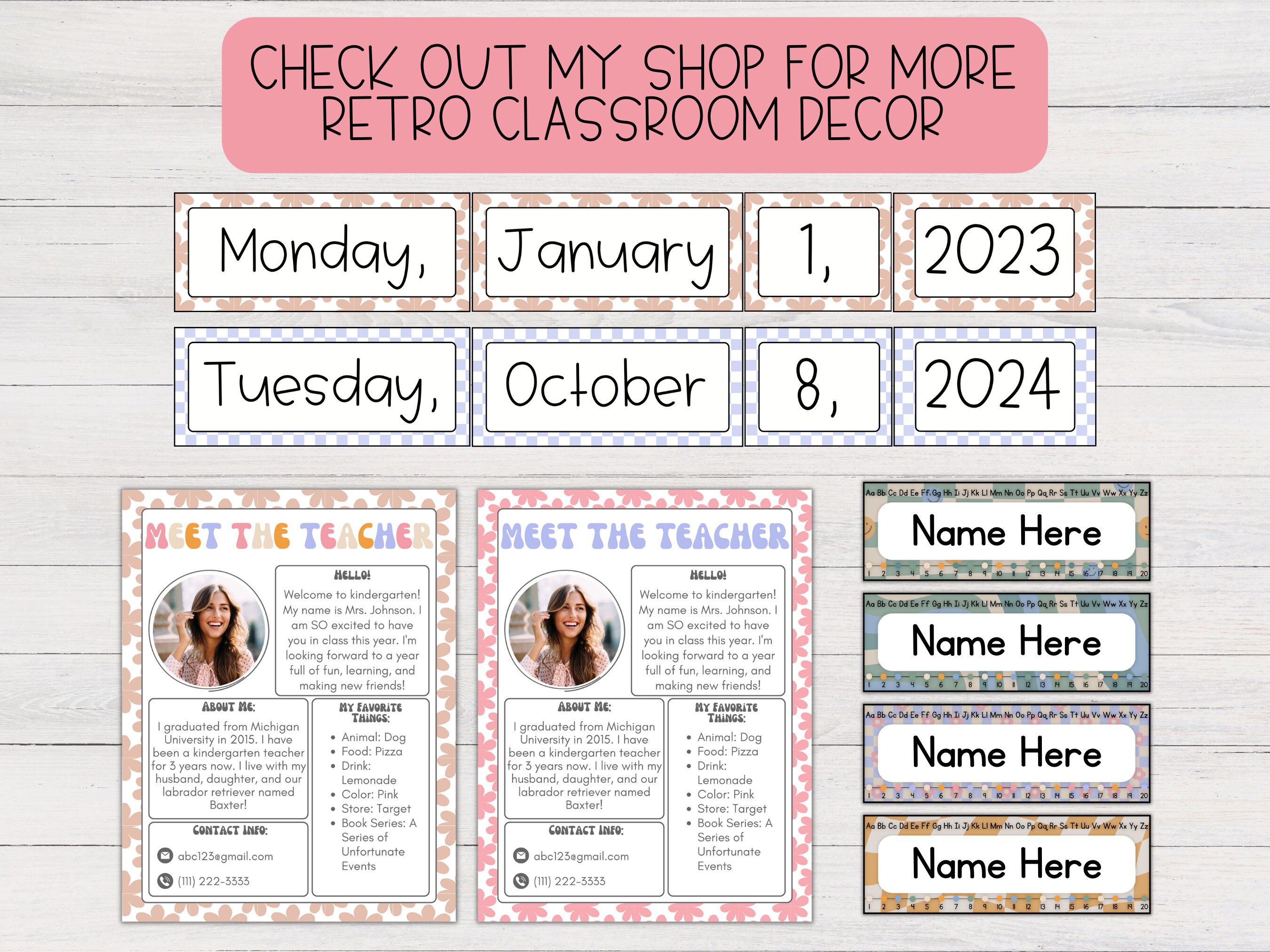 Retro Bulletin Board Borders Retro Classroom Decor Groovy - Etsy