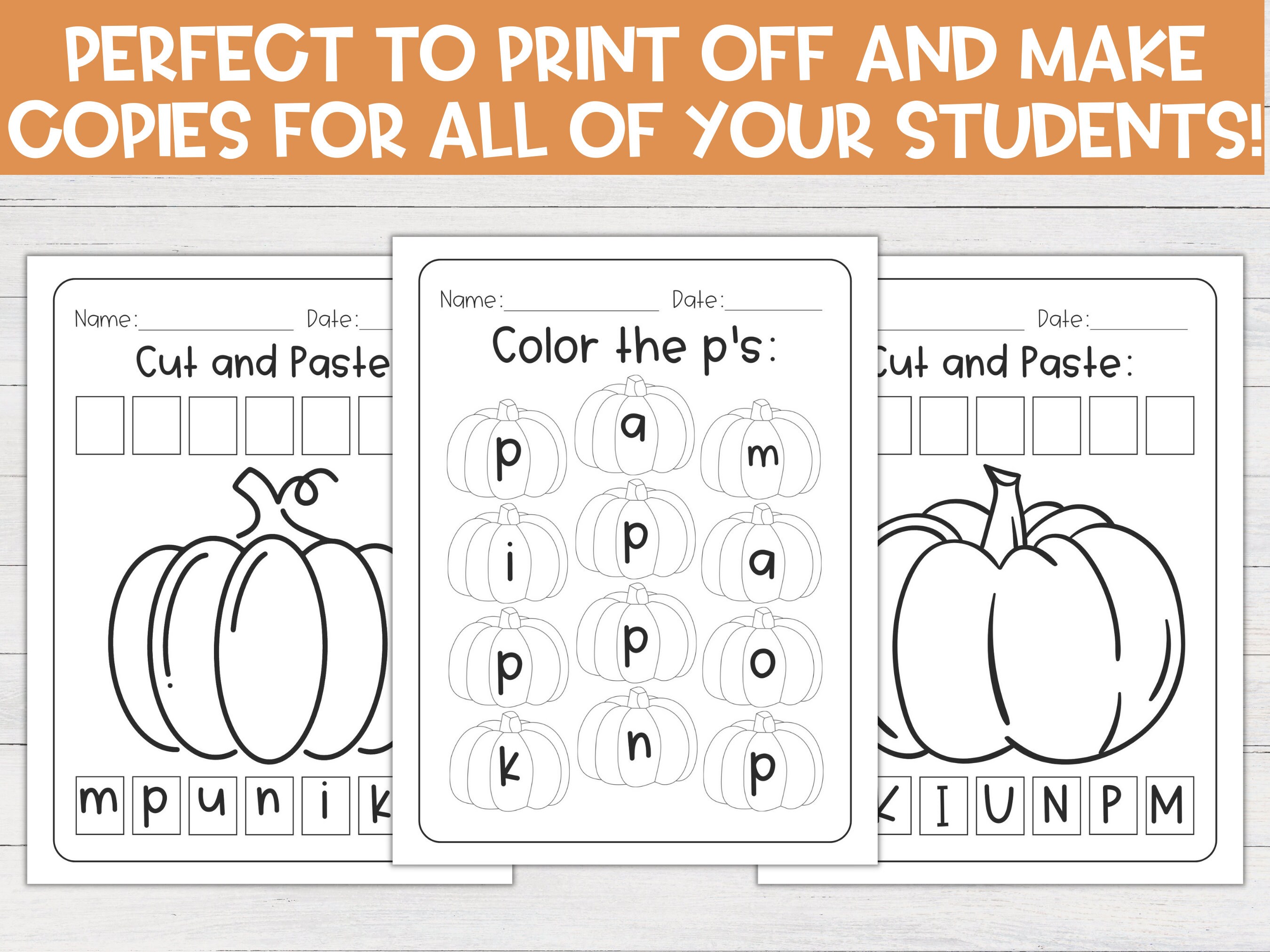 Pumpkin Worksheets Fall Worksheets Homeschool Preschool - Etsy