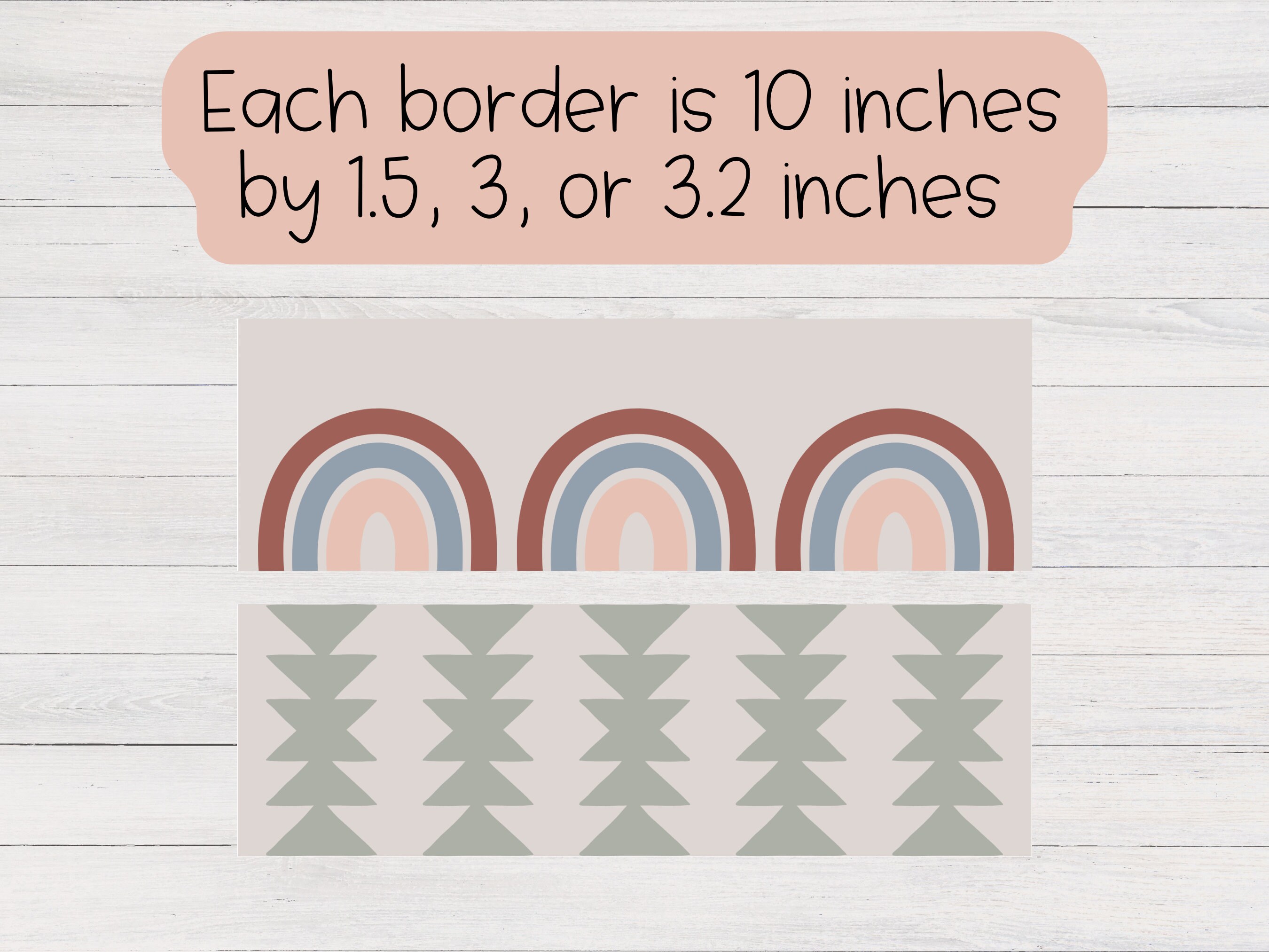 Boho Rainbow Bulletin Board Borders Boho Rainbow Classroom - Etsy Canada