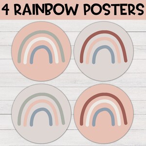 Boho Rainbow Alphabet Posters, Classroom Decor, Printable Wall Art ...