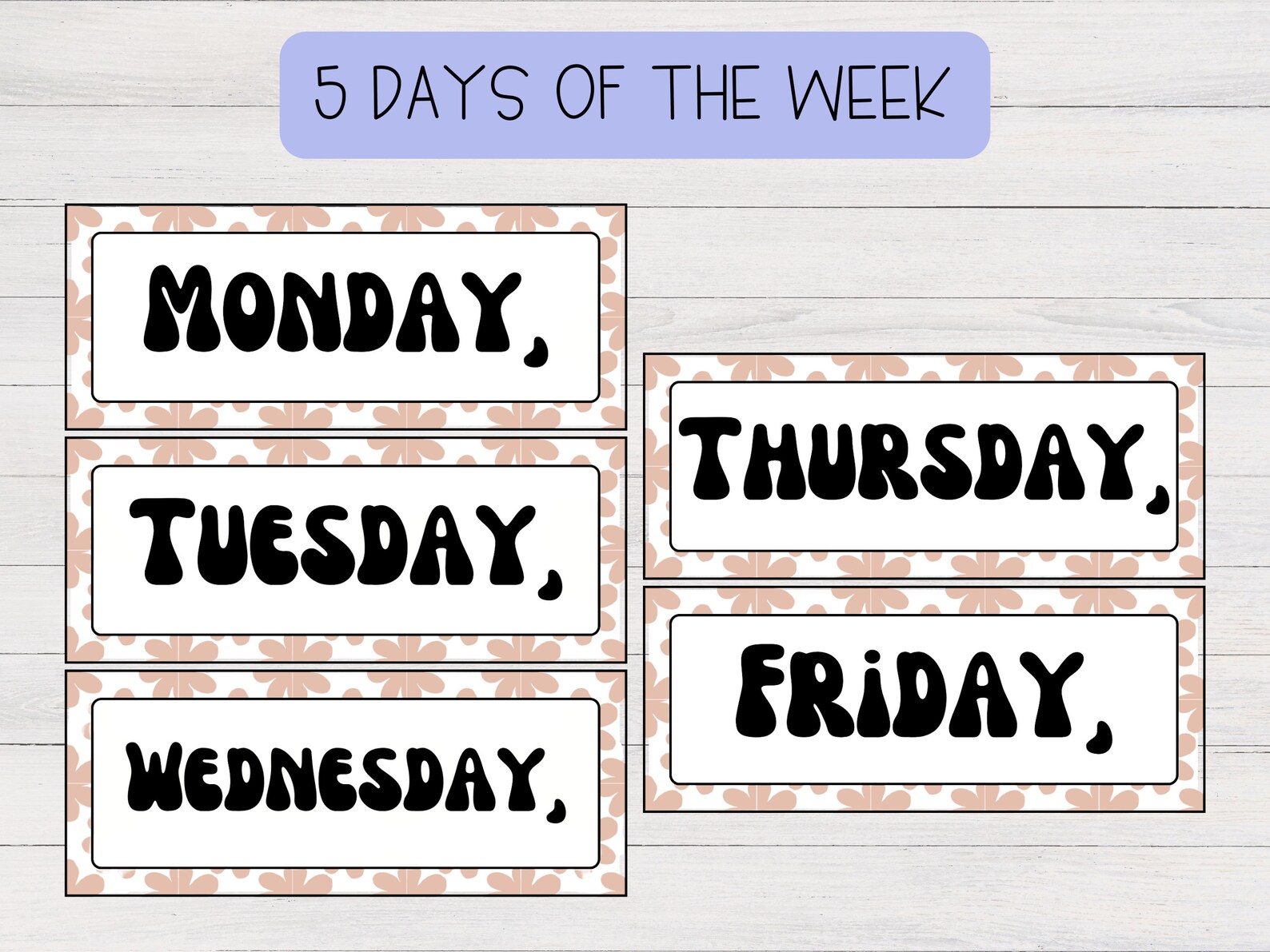 Retro Flip Calendar and Pocket Chart Cards Retro Classroom Decor, Retro ...