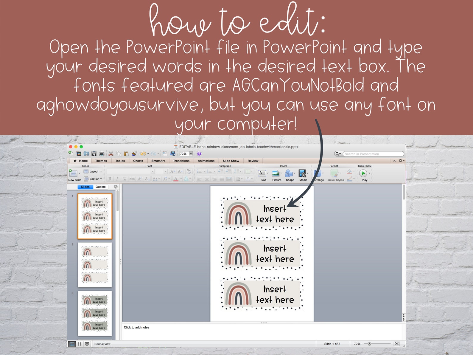 Boho Rainbow Classroom Job Labels Editable Polka Dot | Etsy