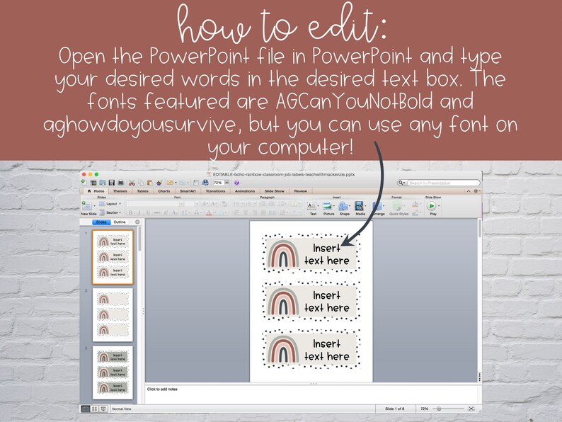 Boho Rainbow Classroom Job Labels Editable Polka Dot | Etsy