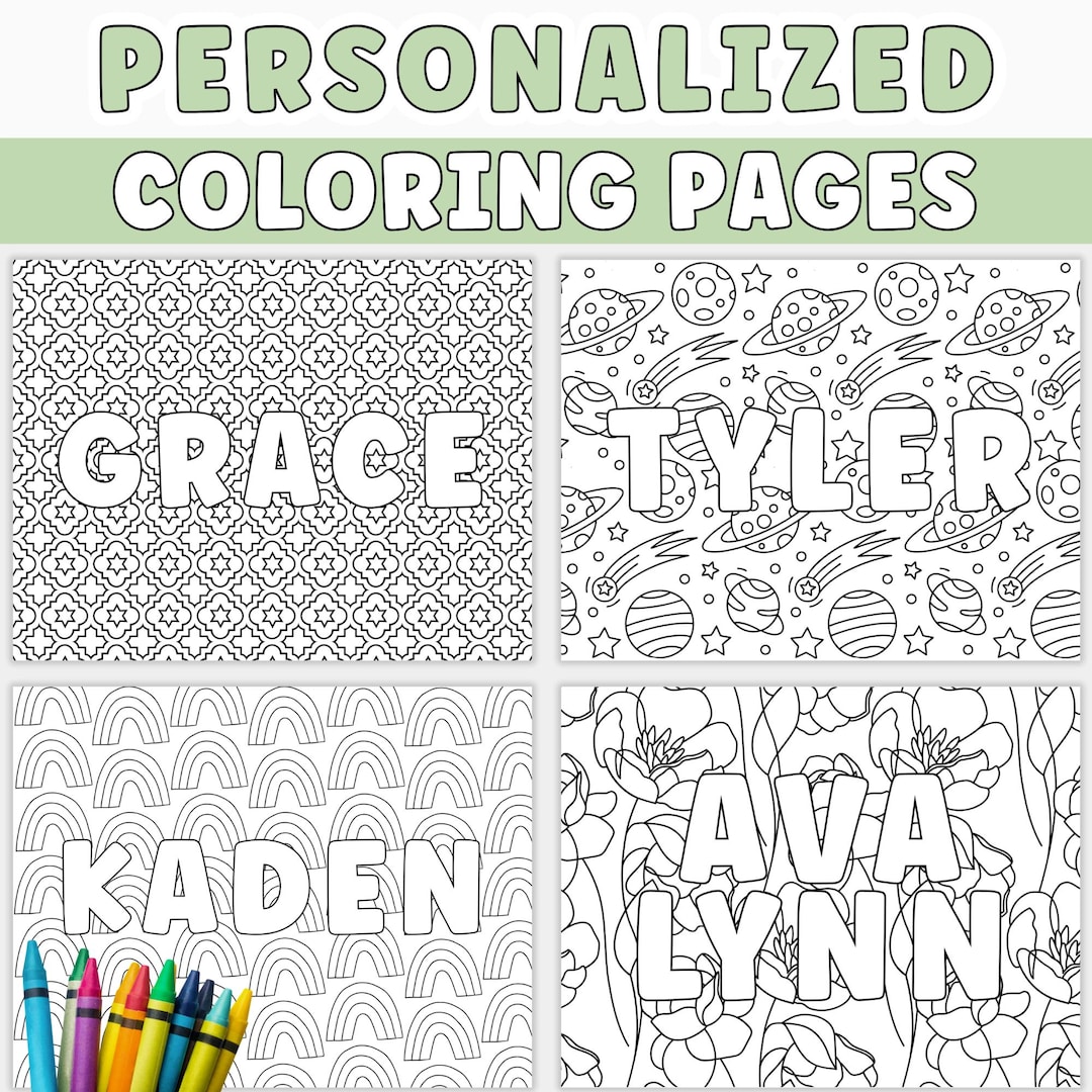 Personalized Coloring Pages With Name | Custom Coloring Page, Printable ...