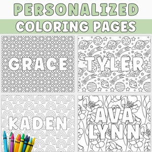 Personalized Coloring Pages With Name | Custom Coloring Page, Printable ...