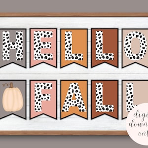 Hello Fall Classroom Banner | Bulletin Board Banner, Classroom Decor ...