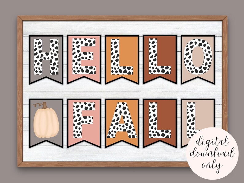 Hello Fall Classroom Banner | Bulletin Board Banner, Classroom Decor ...