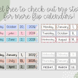 Modern Greenery Flip Calendar | Classroom Decor, Spotty, Eucalyptus ...