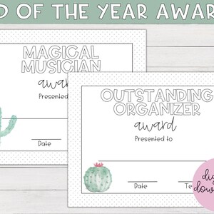 End of the Year Awards | Classroom Awards, Cactus Classroom, End of the ...