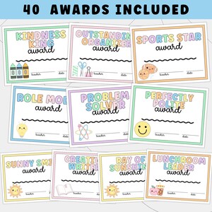 Printable End of the Year Award Certificates | Fun Student Awards for ...