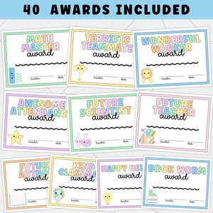 Printable End of the Year Award Certificates | Fun Student Awards for ...