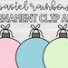 Christmas Ornament Clipart Pastel Rainbow | Christmas Ornaments ...