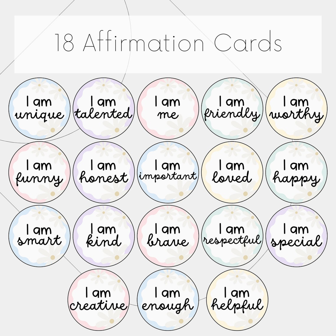 Affirmation Station for Daisy Pastel Classroom Decor, Pastel ...