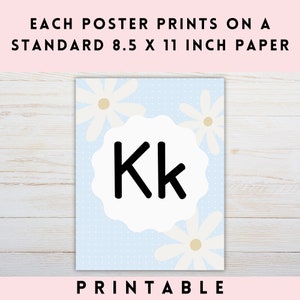 Daisy Pastel Alphabet Posters | Pastel Classroom Decor, Retro Classroom ...