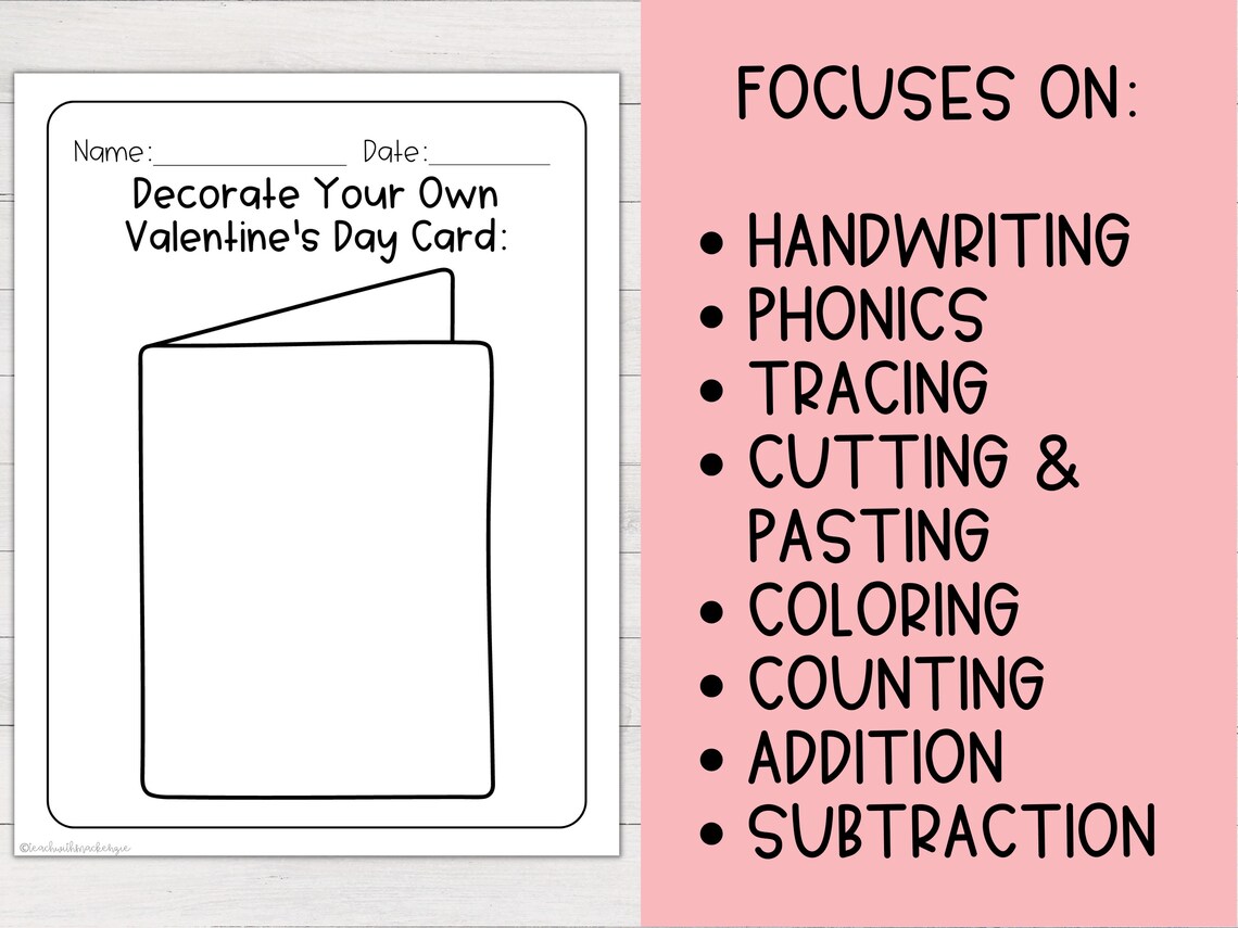Valentine's Day Worksheet Bundle Printable Valentines - Etsy