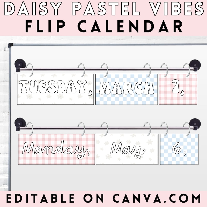Retro Calendar Girly - Etsy