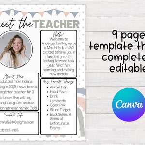 Editable Meet the Teacher Template | Boho Rainbow | Back to School ...