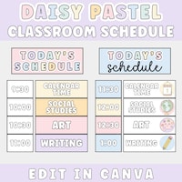 Editable Visual Schedule Cards | Colorful Classroom Timetable Display ...