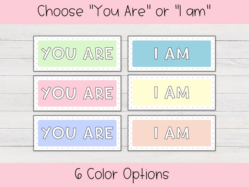 Pastel Rainbow Positive Affirmations | Affirmation Station, I Am ...