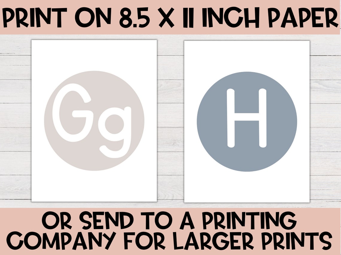 Boho Rainbow Alphabet Posters Classroom Decor Printable Wall - Etsy