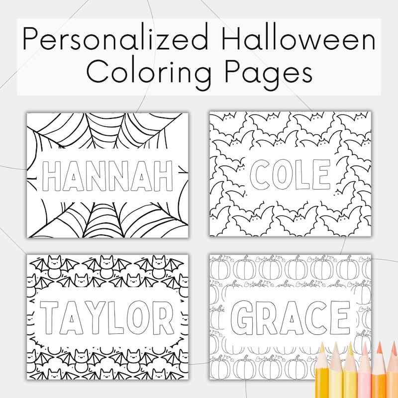 Halloween Coloring Pages - Etsy