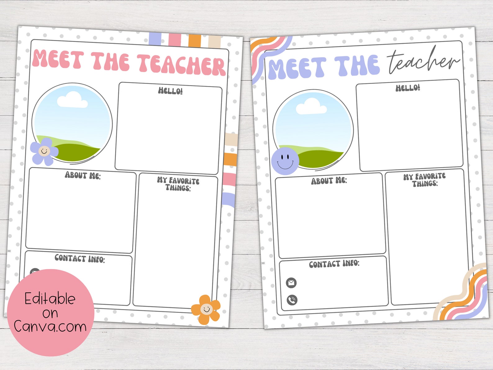 Editable Meet the Teacher Template Groovy Meet the Teacher Template ...
