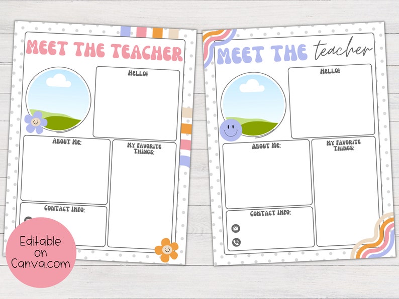 Editable Meet the Teacher Template Groovy Meet the Teacher Template ...