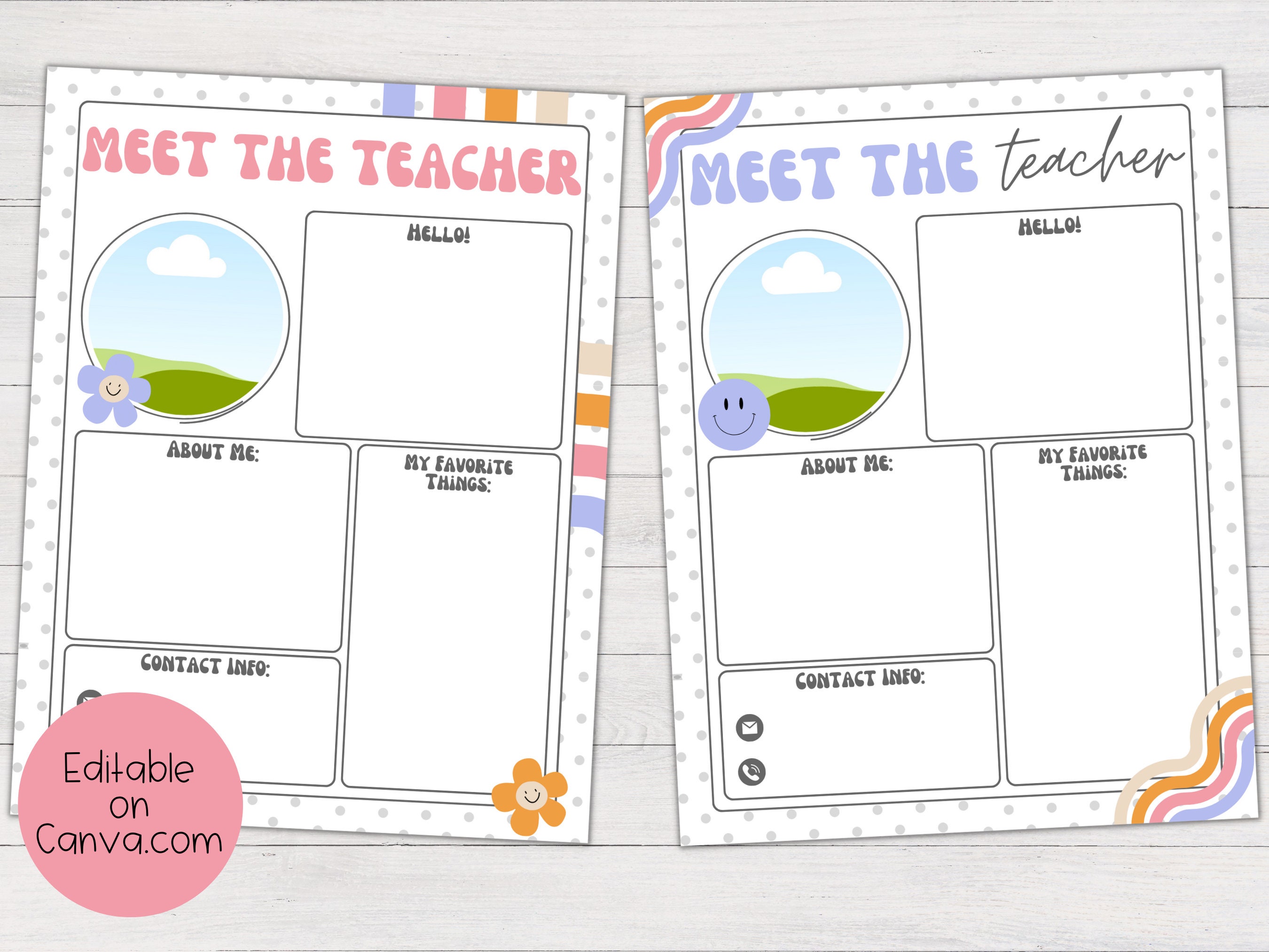 Editable Meet the Teacher Template Groovy Meet the Teacher Template ...