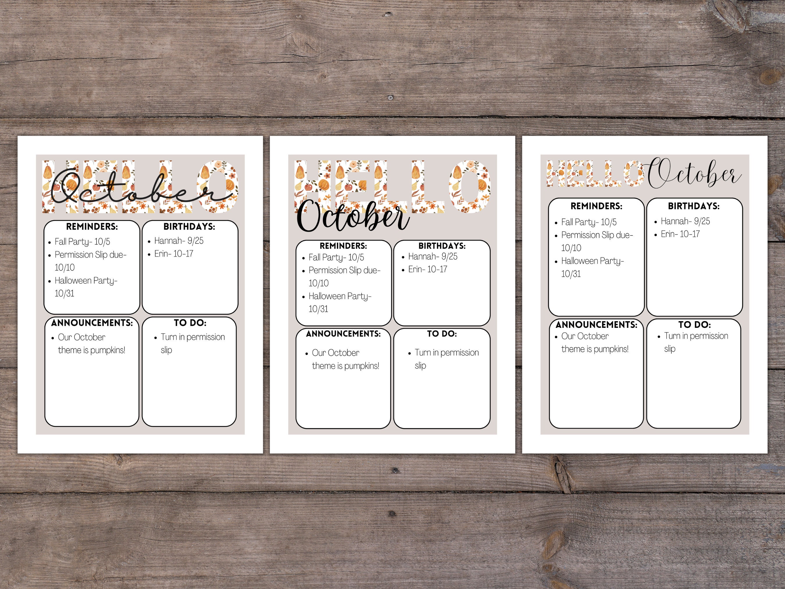 Editable Fall Teacher Newsletter Template Watercolor, Floral, School ...