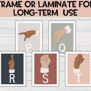 American Sign Language ABC Posters | ASL Posters, Boho Rainbow ASL ...