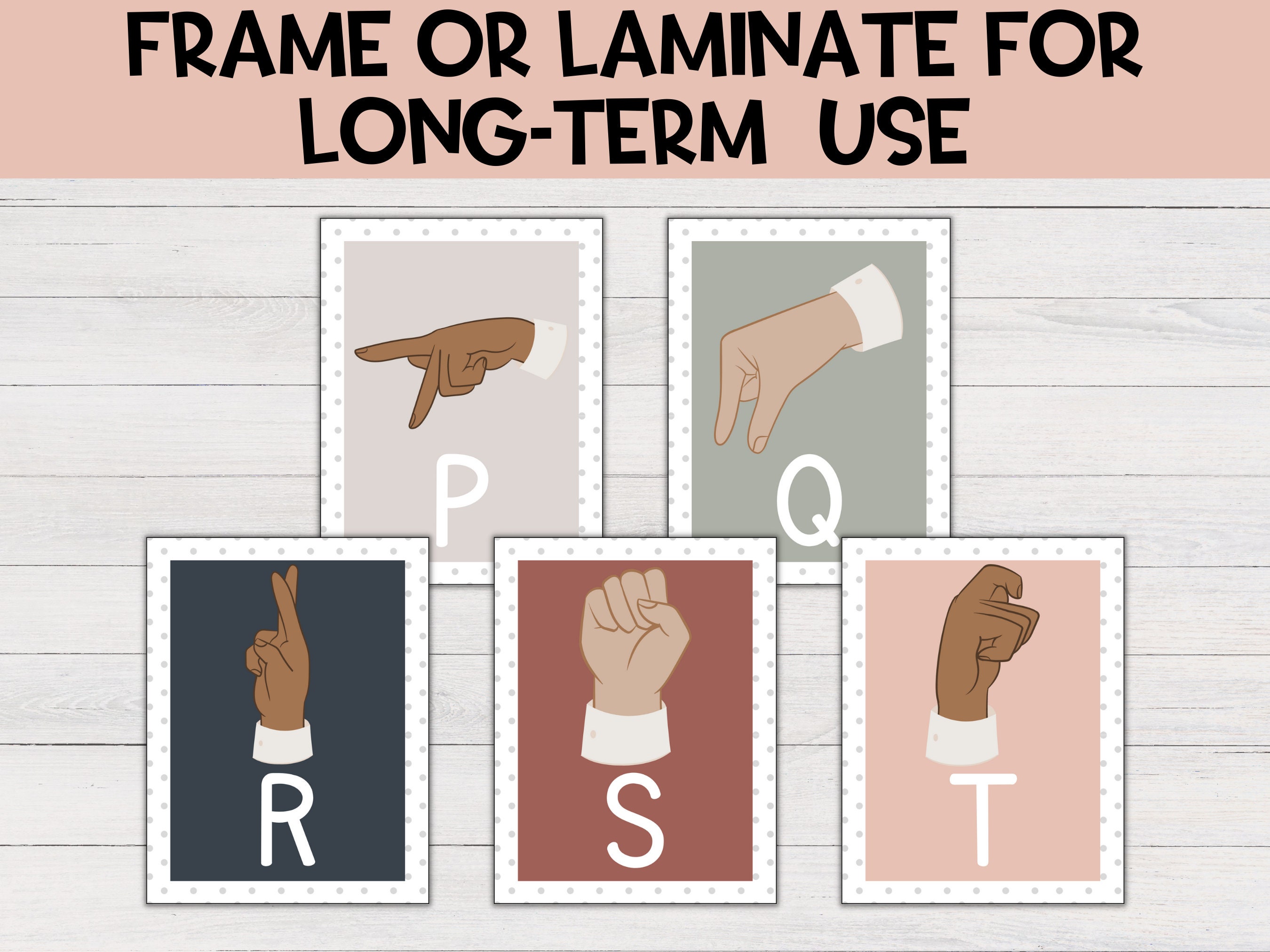 American Sign Language ABC Posters | ASL Posters, Boho Rainbow ASL ...