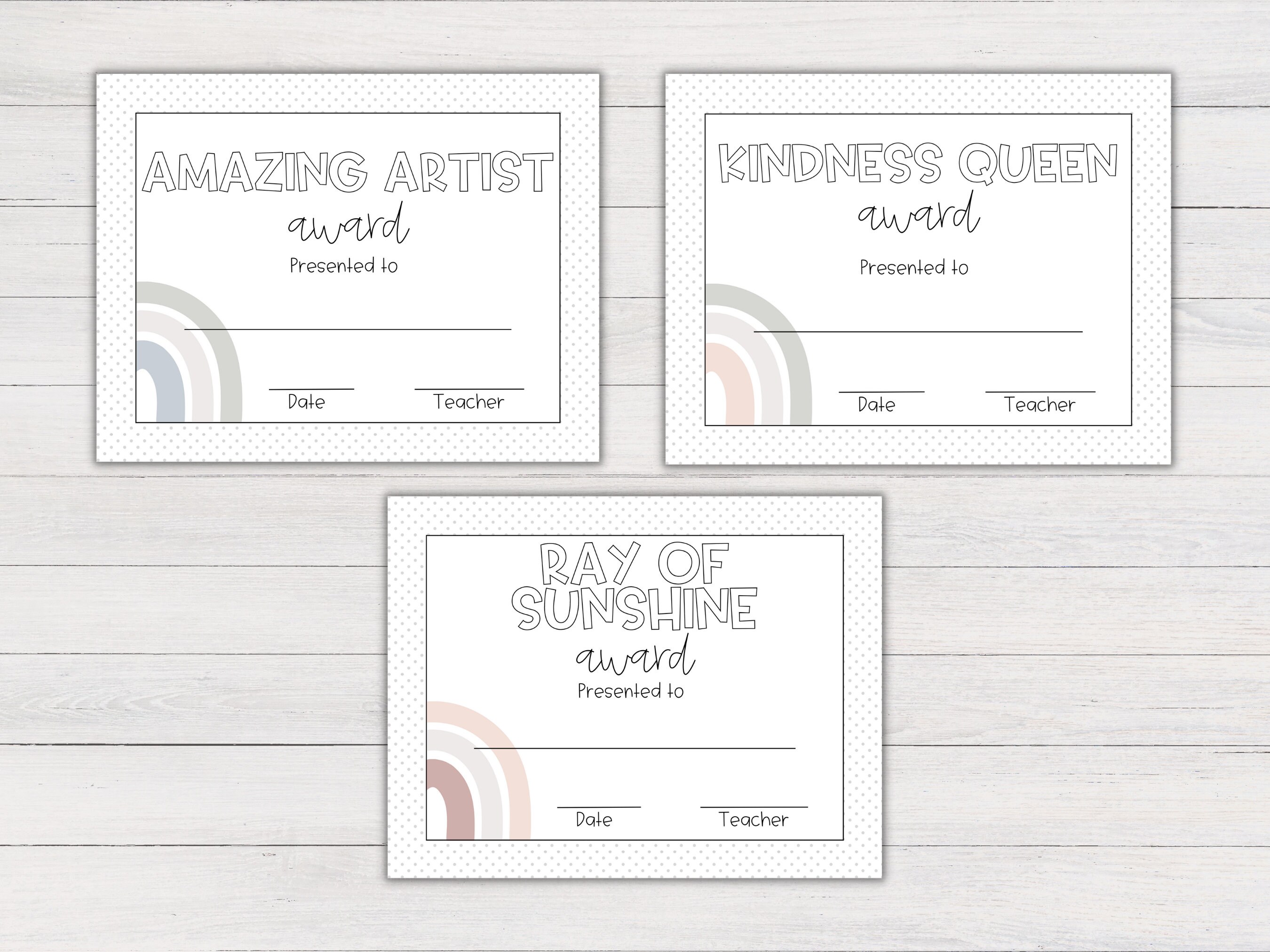 End of the Year Awards | Classroom Awards, Boho Rainbow Classroom, End ...